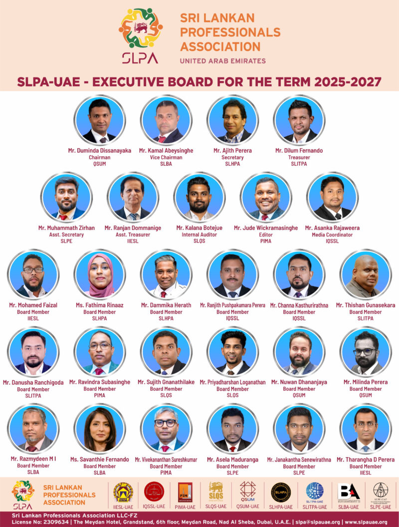 A New Era Begins at SLPA-UAE! – SLPA UAE – Sri Lankan Professionals ...
